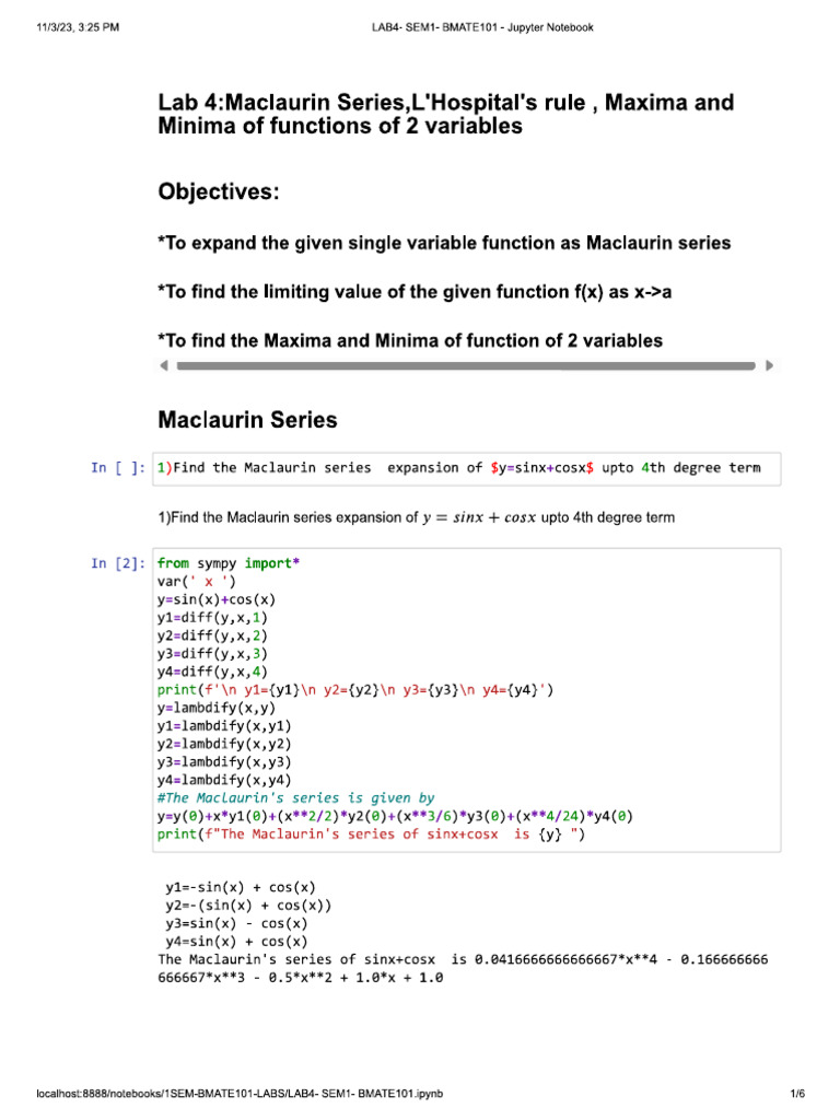 Lab4 - Sem1 - Bmate101 | PDF
