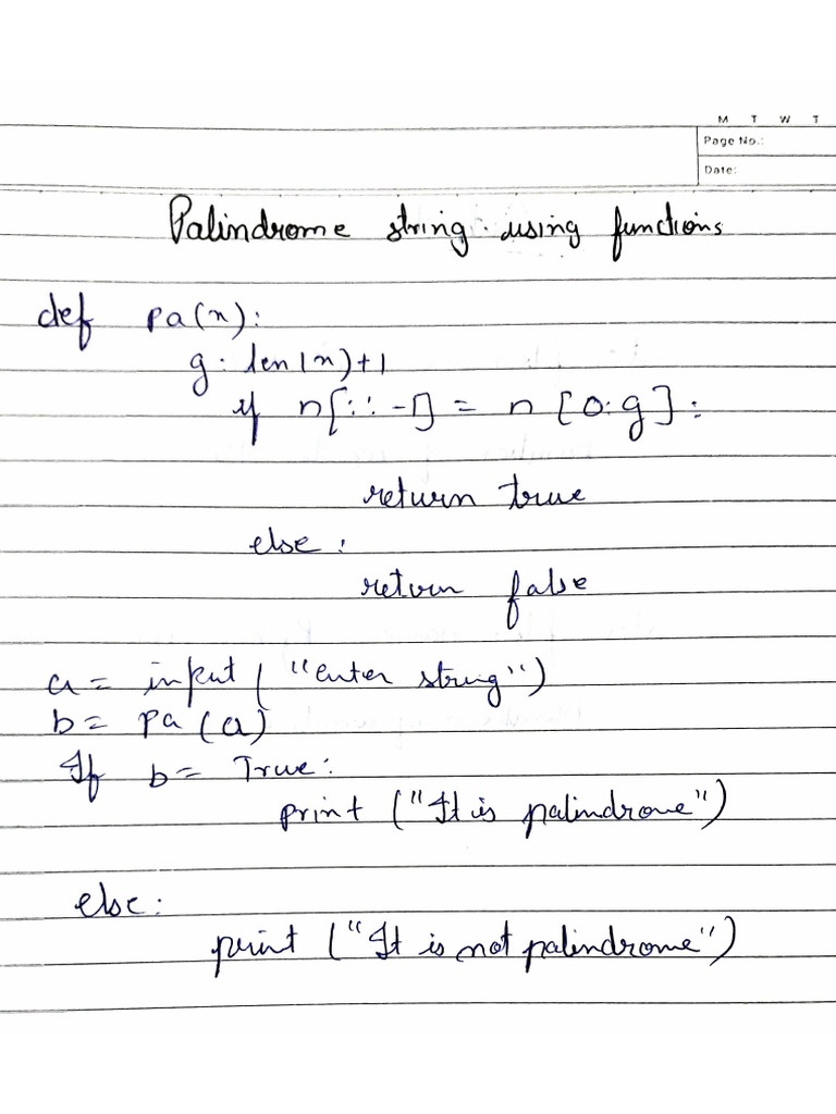 Palindrome Strings Using Functions | PDF Palindrome Strings Using Functions | PDF