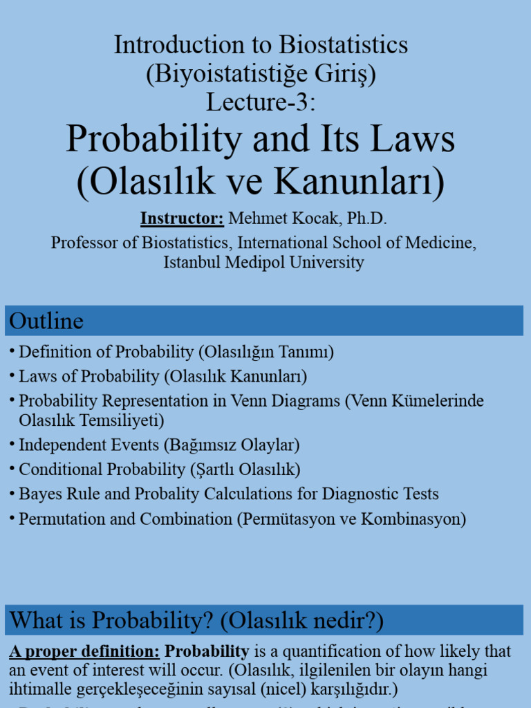 Lecture-3 Probability and Its Laws | PDF
