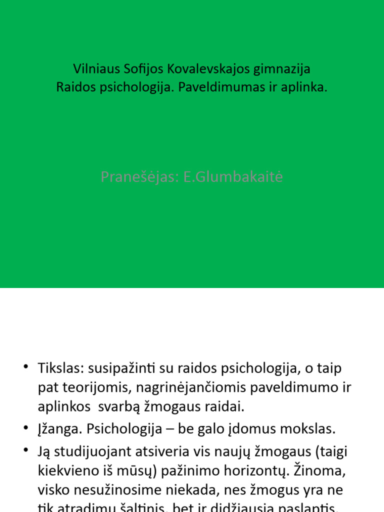 Raidos Psichologija | PDF