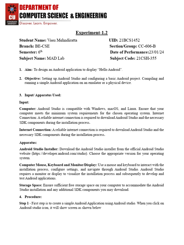 Experiment-1 2 | PDF