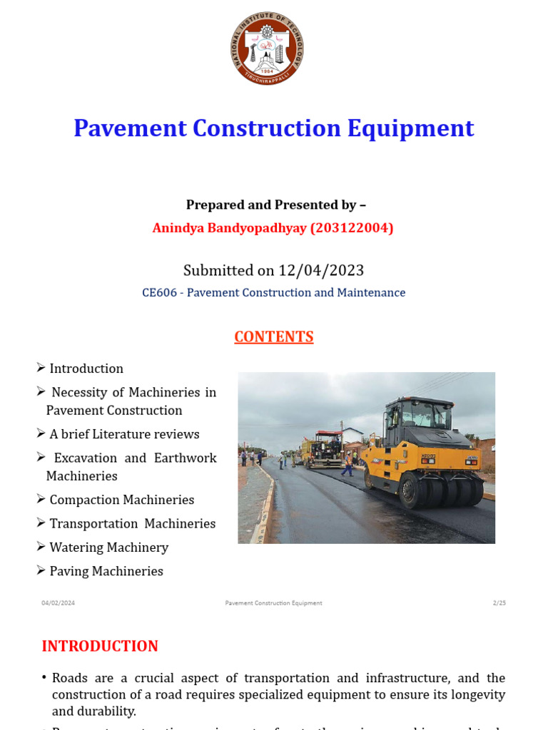 Pavement Construction Equipments | PDF | Road Surface | Road