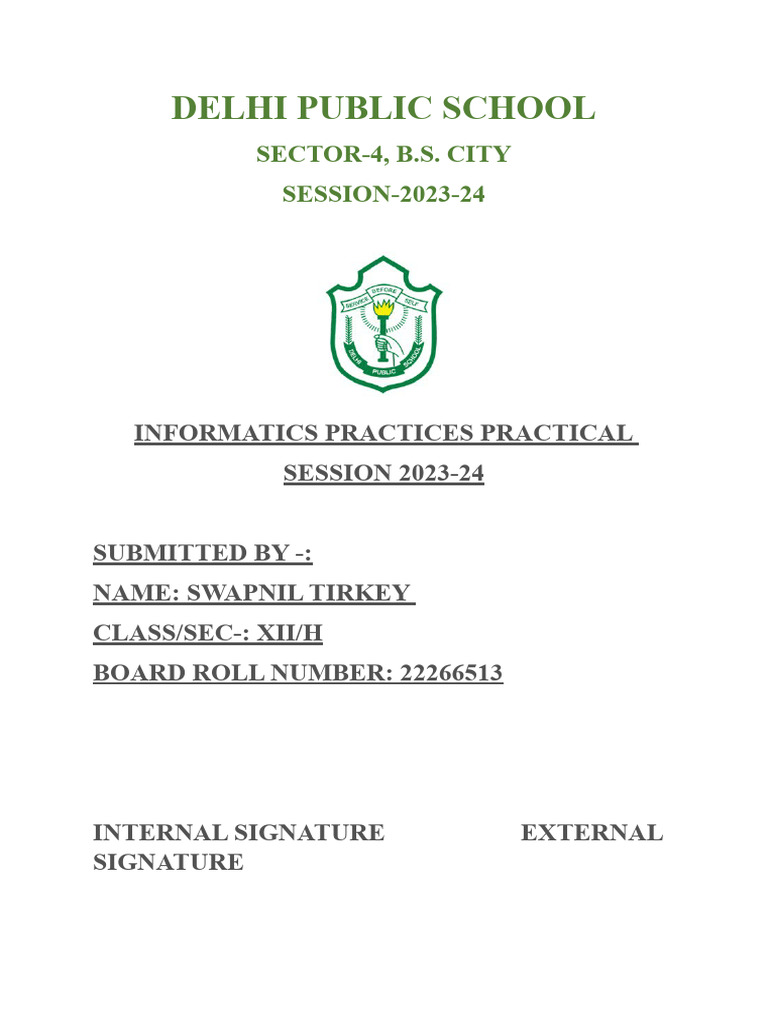 Ip Project Class Xii | PDF | Computers | Technology & Engineering