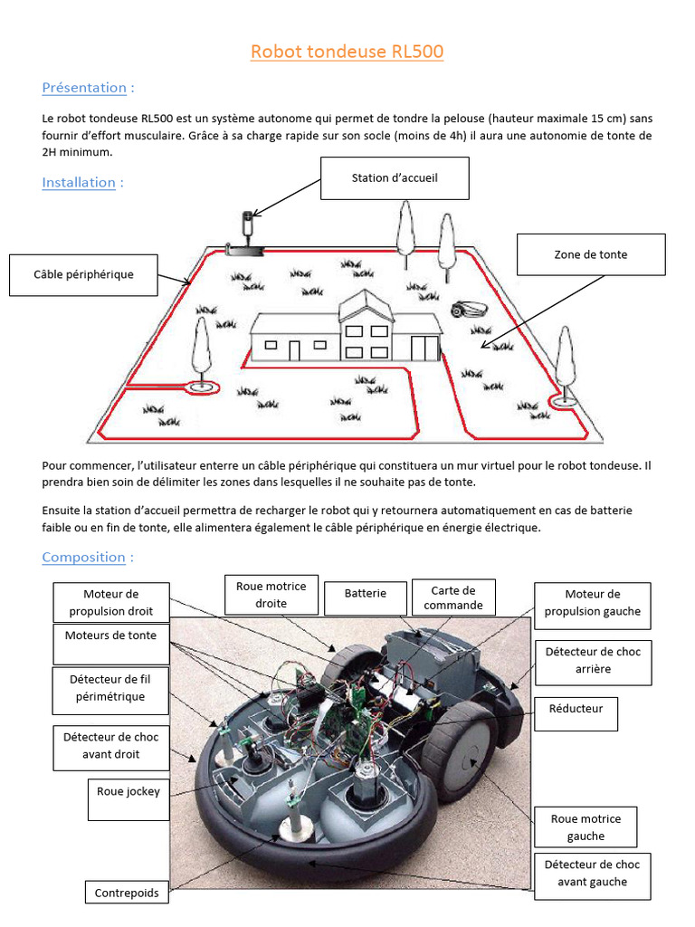 Robot Tondeuse RL500 | PDF