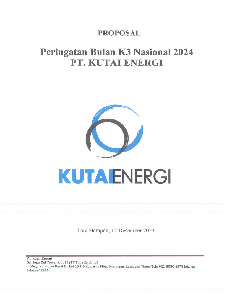 Proposal Bulan K3 Tahun 2024 | PDF