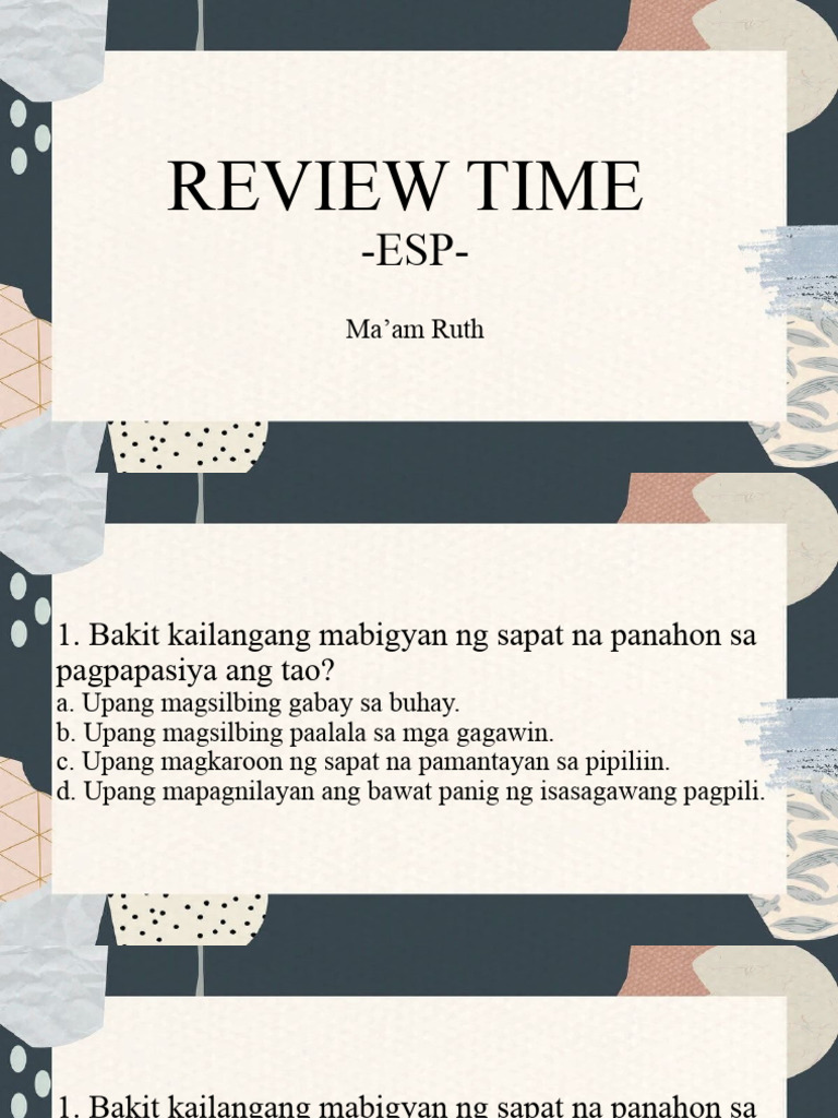 Reviewer in Esp 10 | PDF