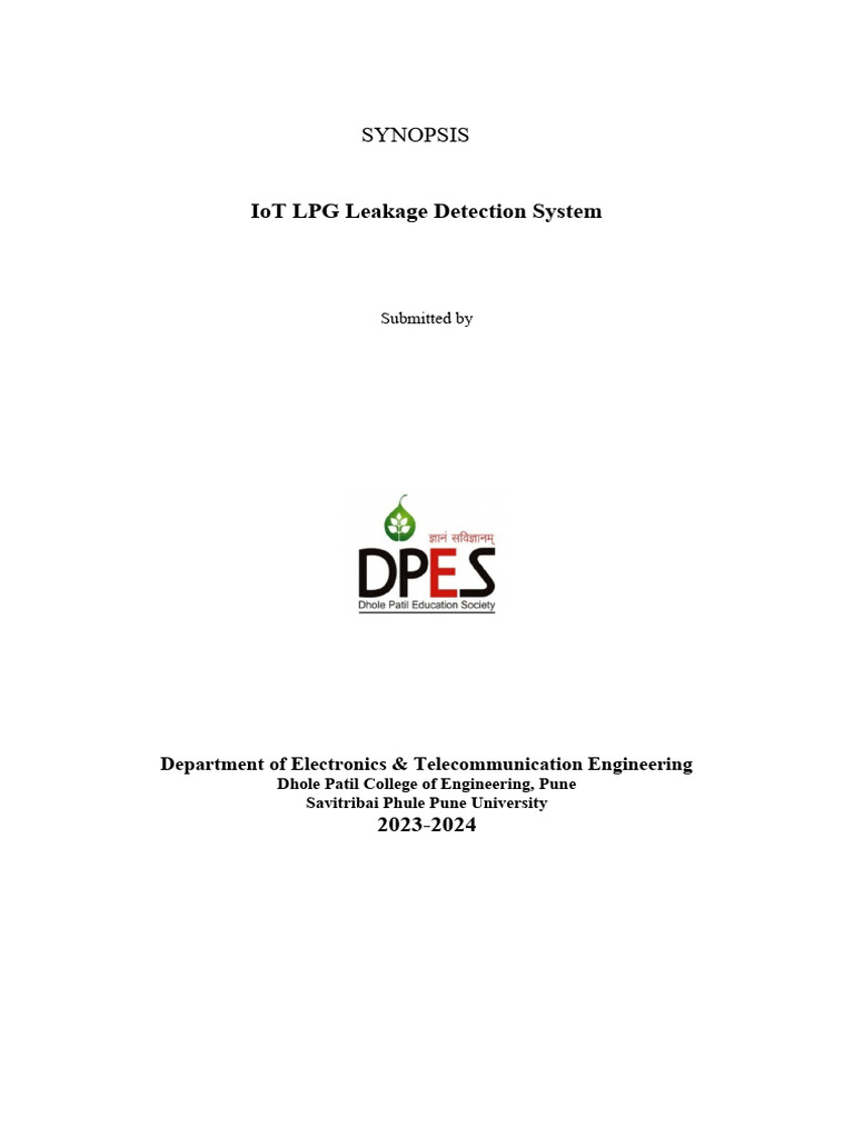 IoT LPG Leak Detection System | PDF | Internet Of Things | Computer ...