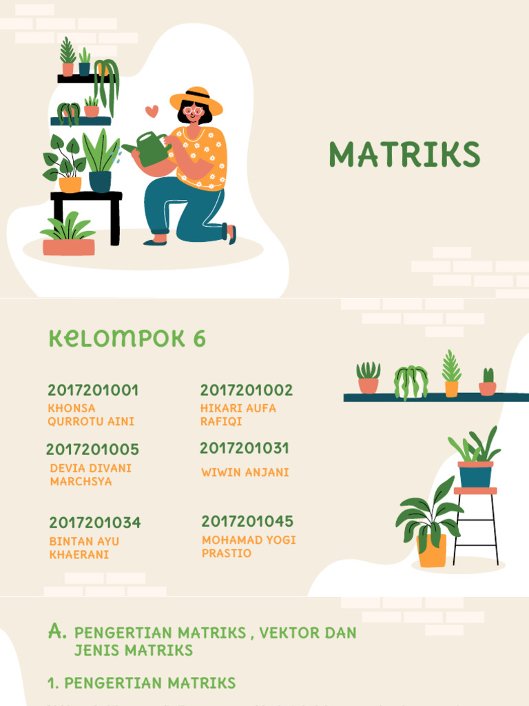 Panduan Dasar Matriks dan Vektor | PDF