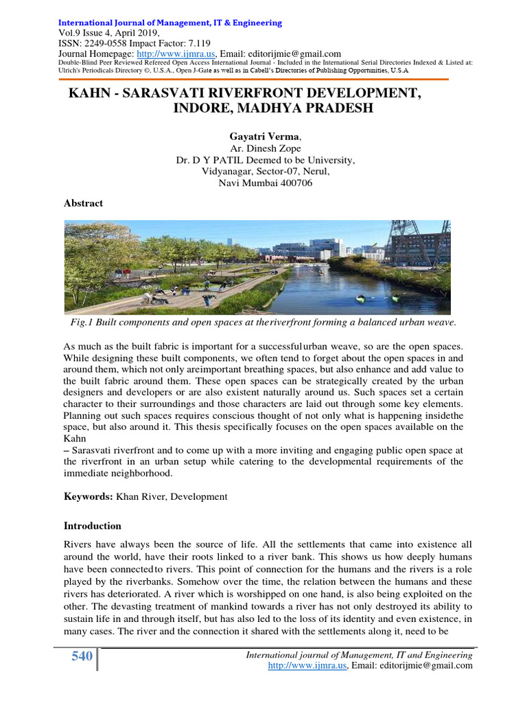 Kahn - Sarasvati Riverfront Development | PDF