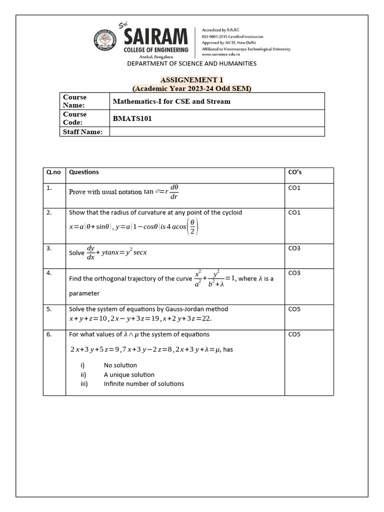 Math Problems for CSE Students | PDF | Teaching Methods & Materials