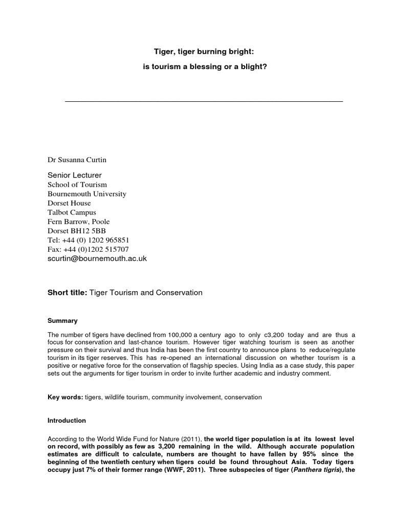 Tiger Tiger Burning Bright | PDF