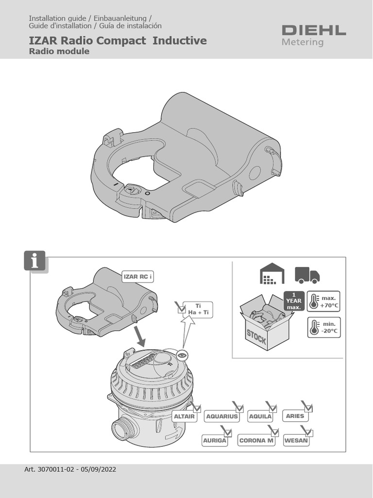 InstallationGuide - IZAR RCi 3070011 Source | PDF