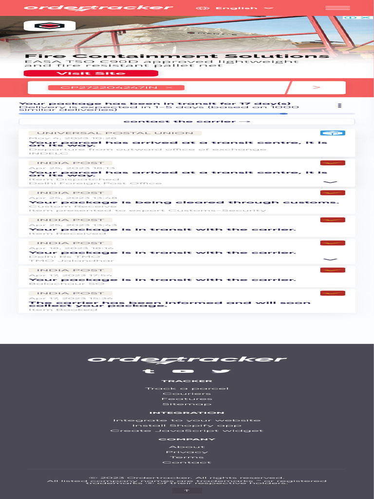 Parcel Tracking Information | PDF