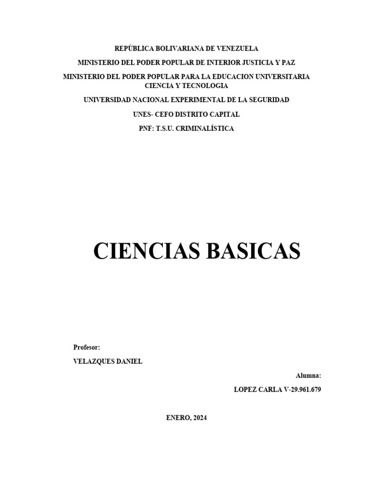Ciencias Basicas | PDF | Biología | Organismos