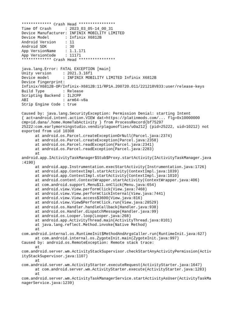 Mod Menu Crash 2023 03 05 14 00 31 Pdf Mobile App Java Programming Language