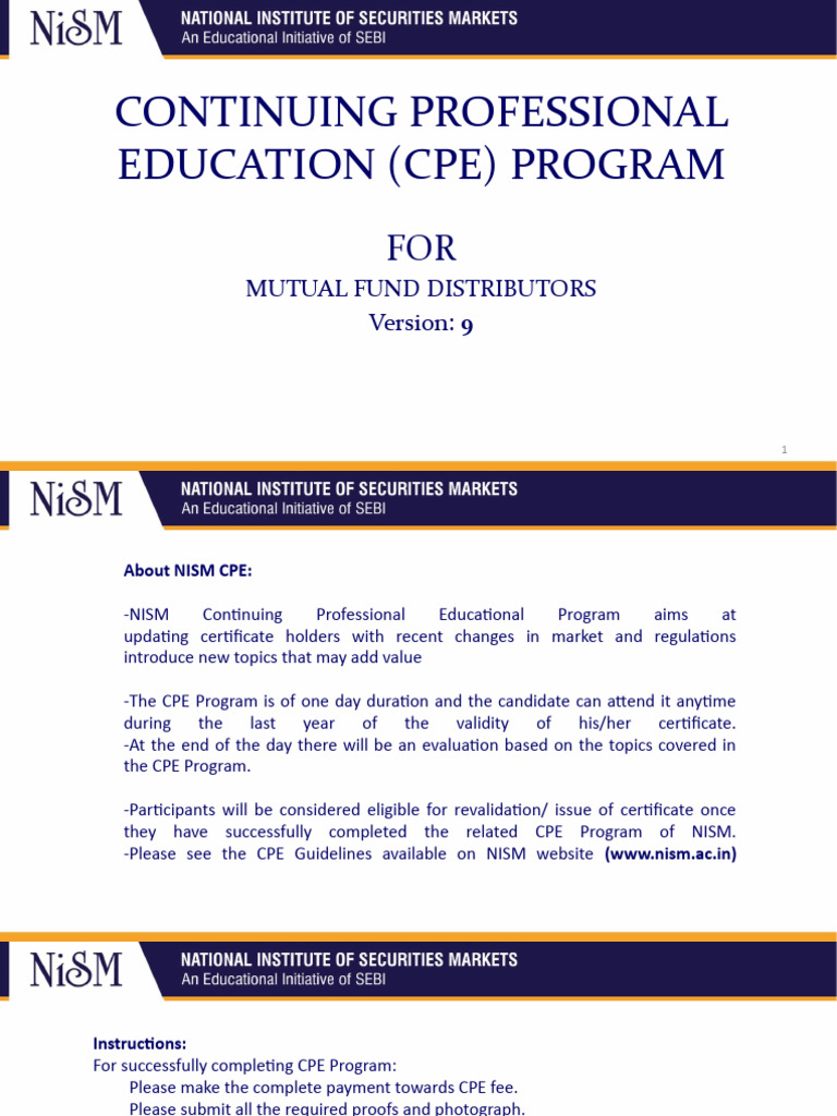 NISM MF CPE Presentation-Nov22 | PDF | Exchange Traded Fund ...