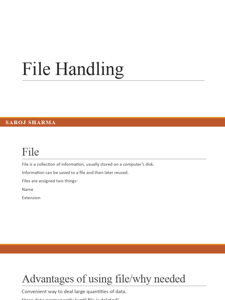 File Handling Pdf Computer File Programming 