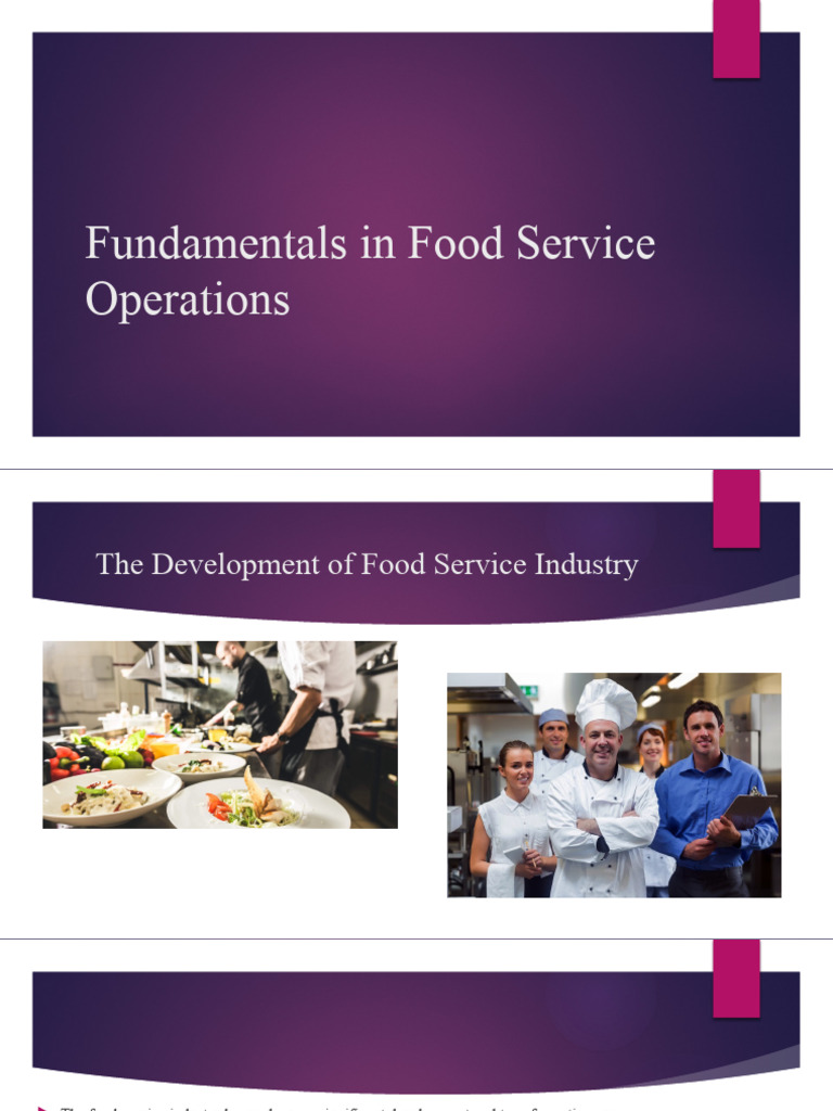 Fundamentals in Food Service Operations | PDF | Restaurants | Coffeehouse