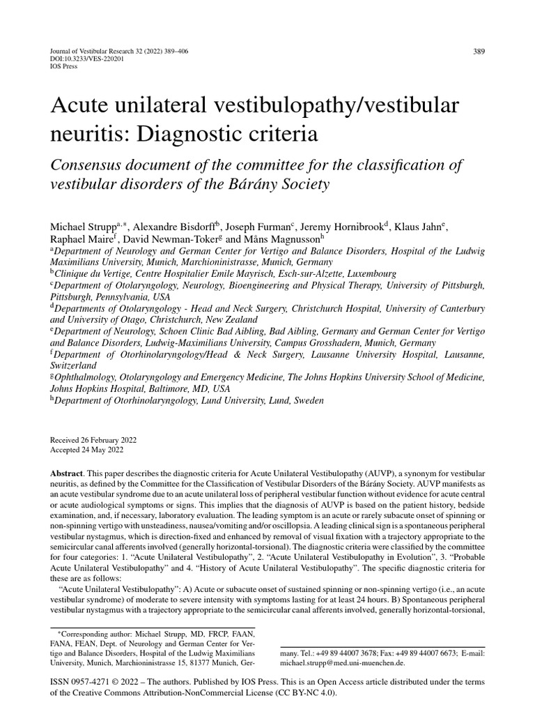 Nevrita Vestibulara | PDF