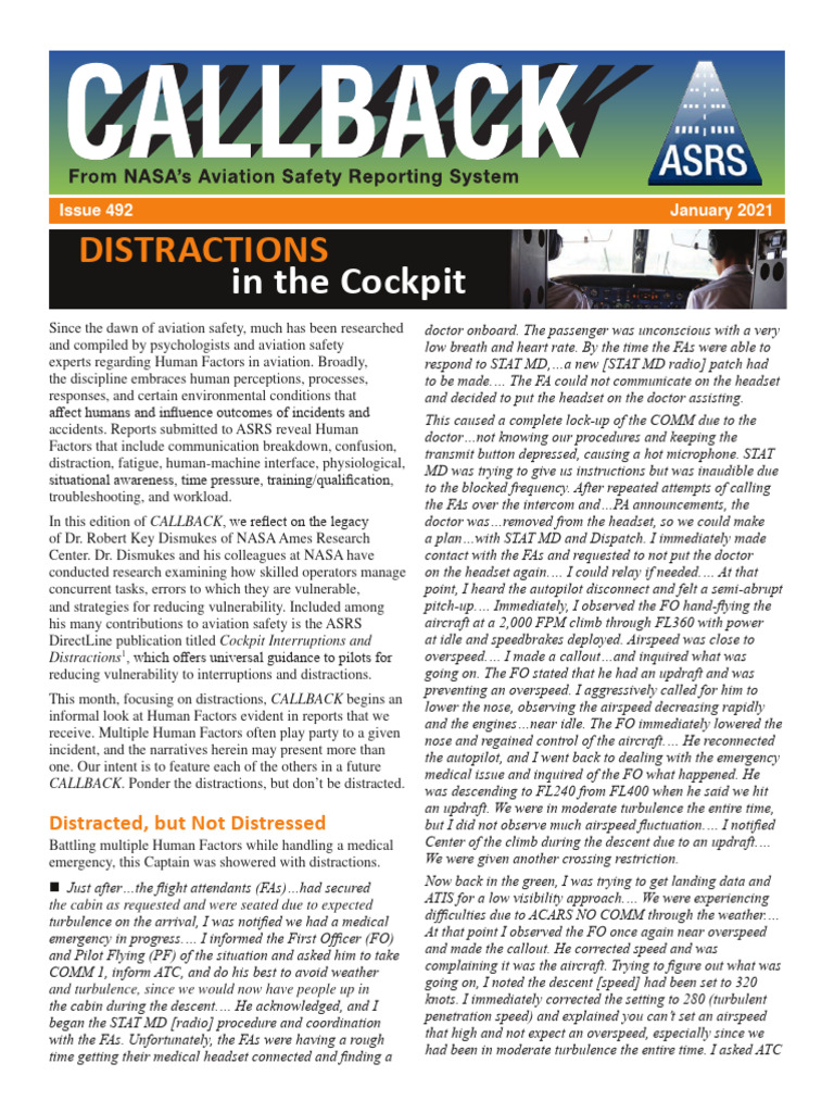 Callback - NASA - 492 | Download Free PDF | Air Traffic Control ...