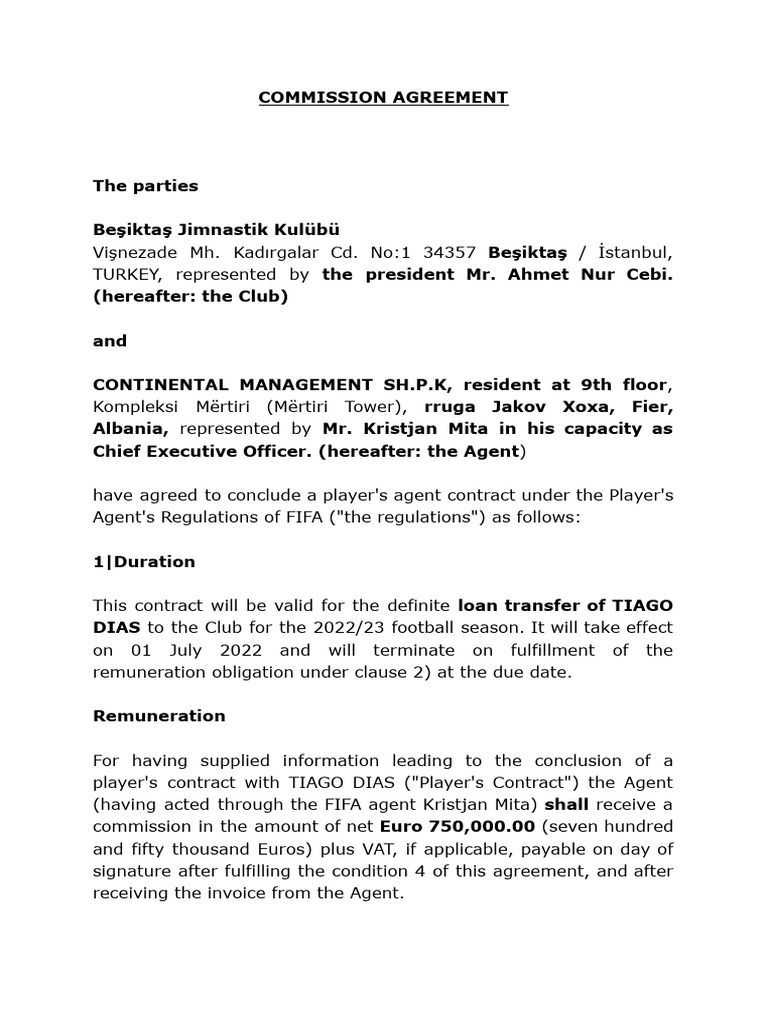 Commission Agreement | PDF