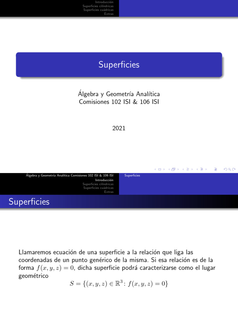 Superficies | PDF | Geometría algebraica | Geometría euclidiana