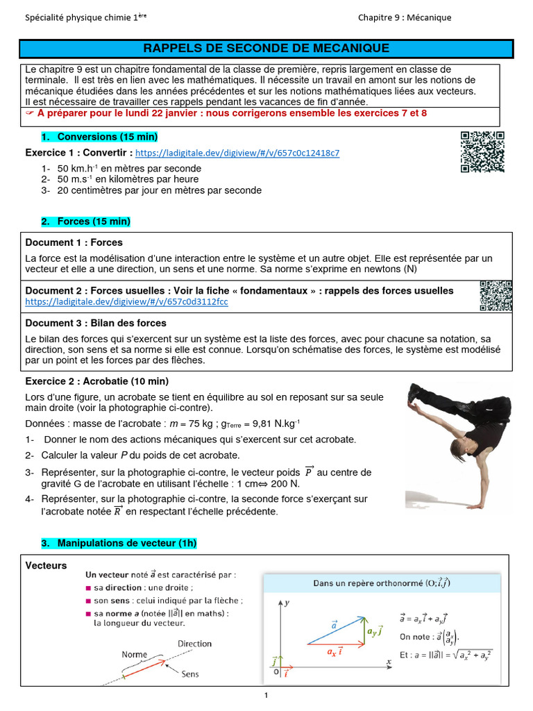 Rappels de Seconde - v2 - 2en122il58w | PDF | Poids | Obliger