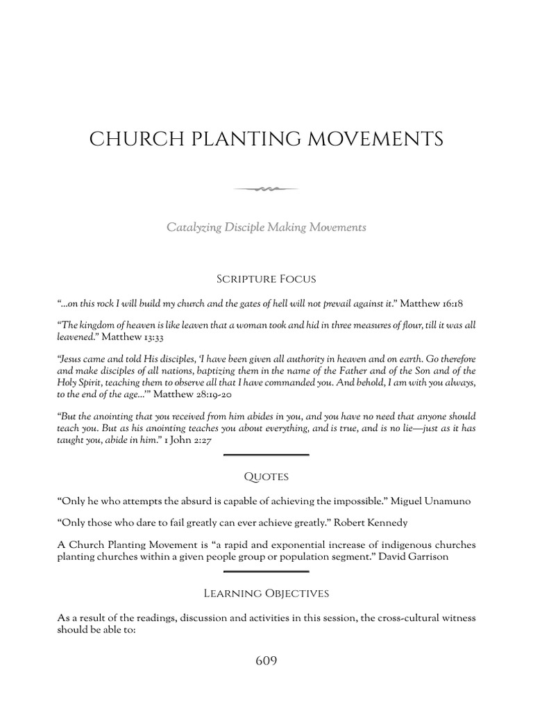Church Planting Movements | Download Free PDF | Church Planting ...