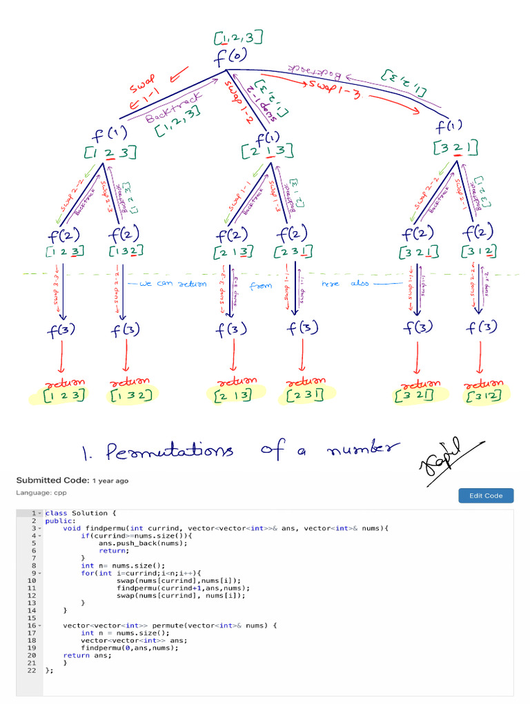 Permutaiton Recursion | PDF