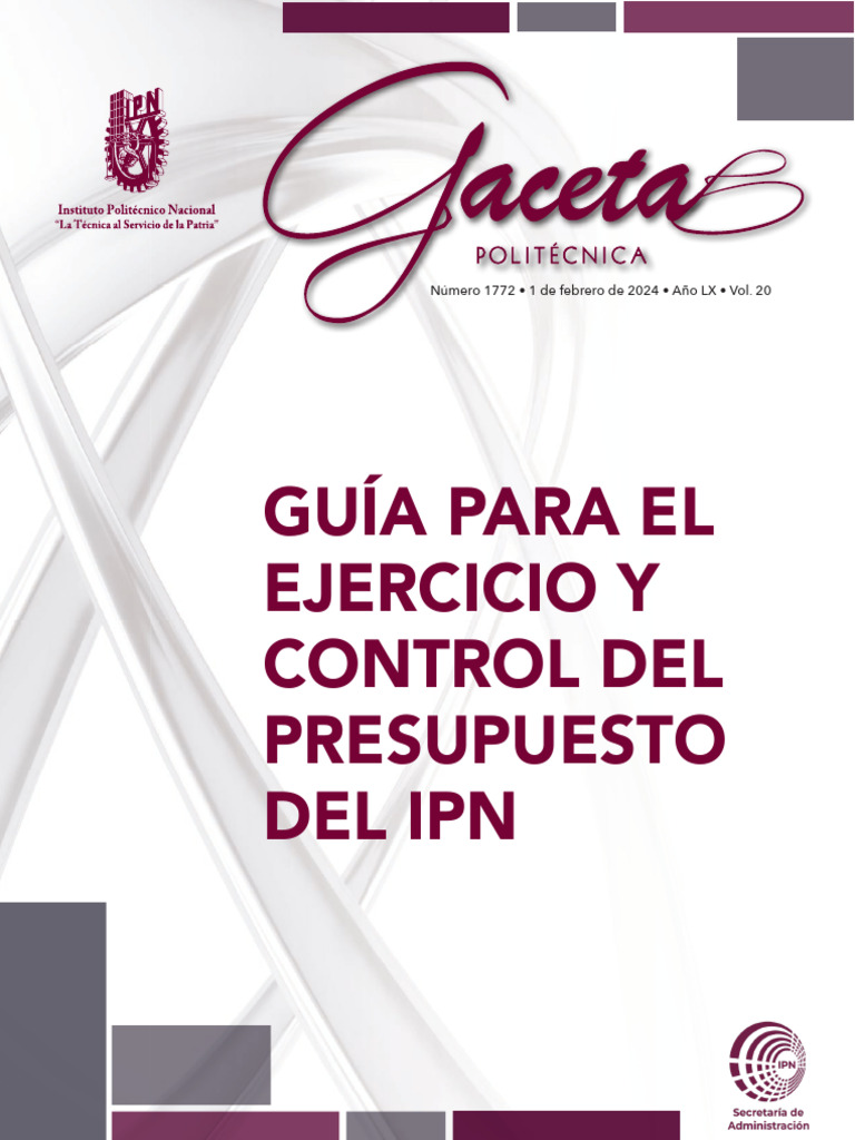 Guía para El Ejercicio y Control Del Presupuesto Del Ipn 2024 | PDF | Presupuesto ...