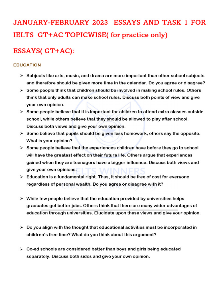 Jan-Feb 2023 Ac N GT Task 1 and 2 For Practice Topicwise | PDF | Crimes ...