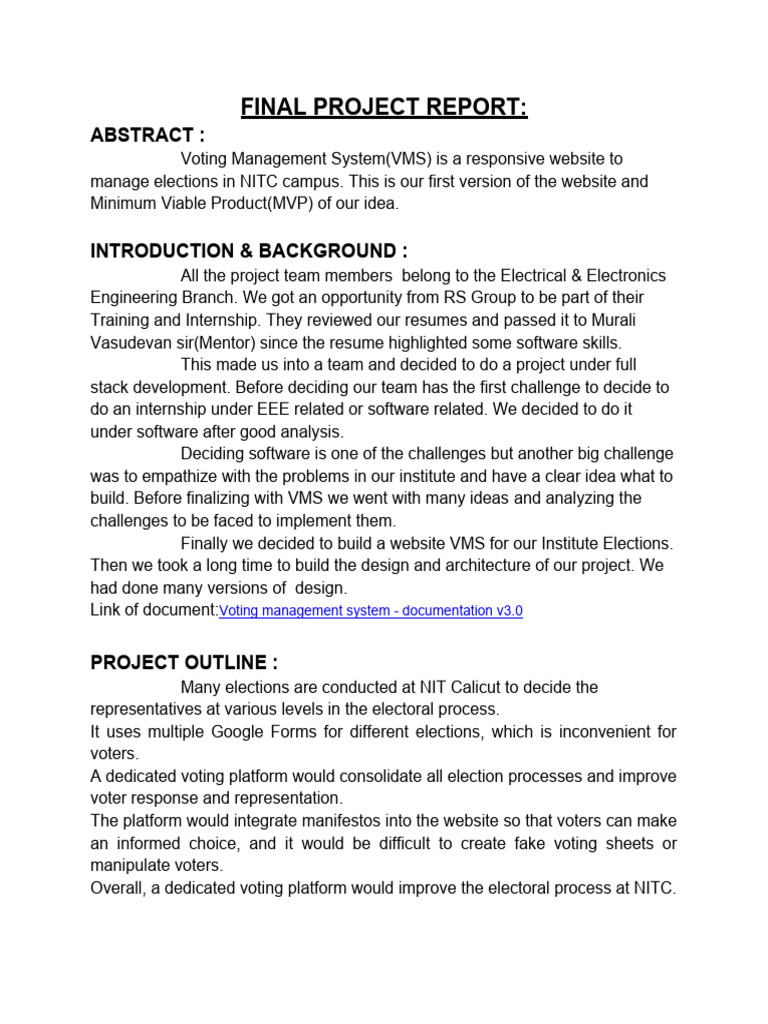 Final Project Report | PDF