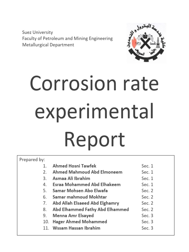 Our Corrosion Report | PDF