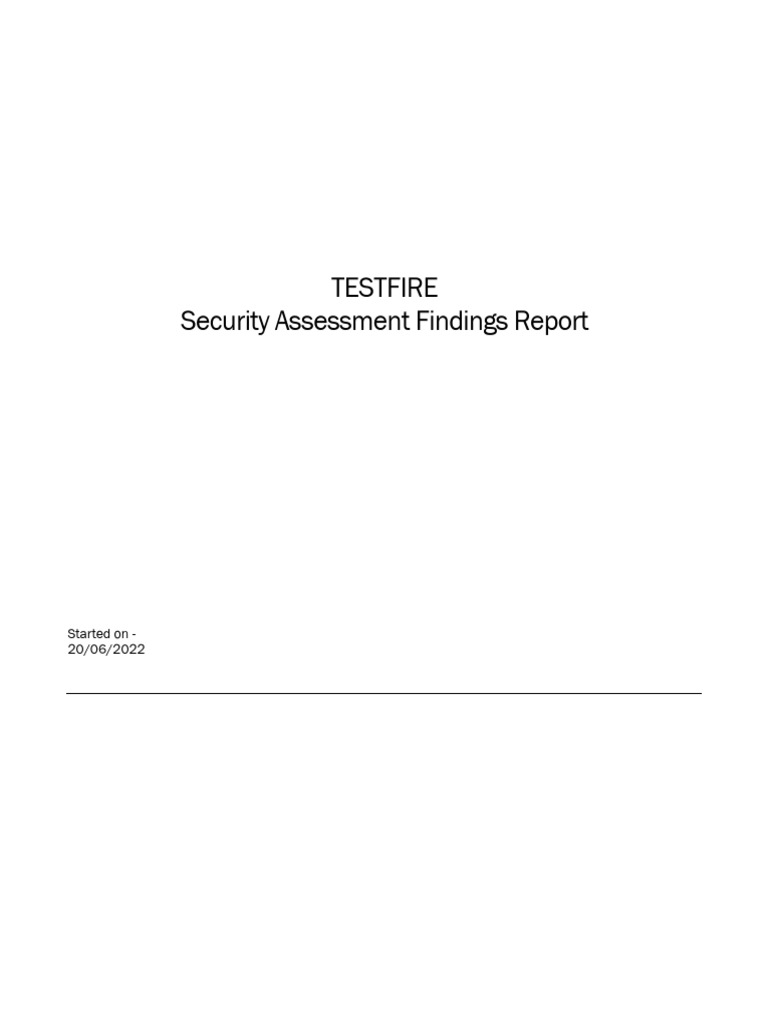 Testfire Pen Test Report | PDF | Penetration Test | Vulnerability ...