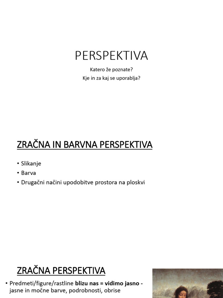 Zračna in Barvna Perspektiva | PDF