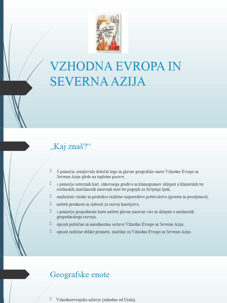 Geo 7 Vzhodna Evropa in Severna Azija | PDF