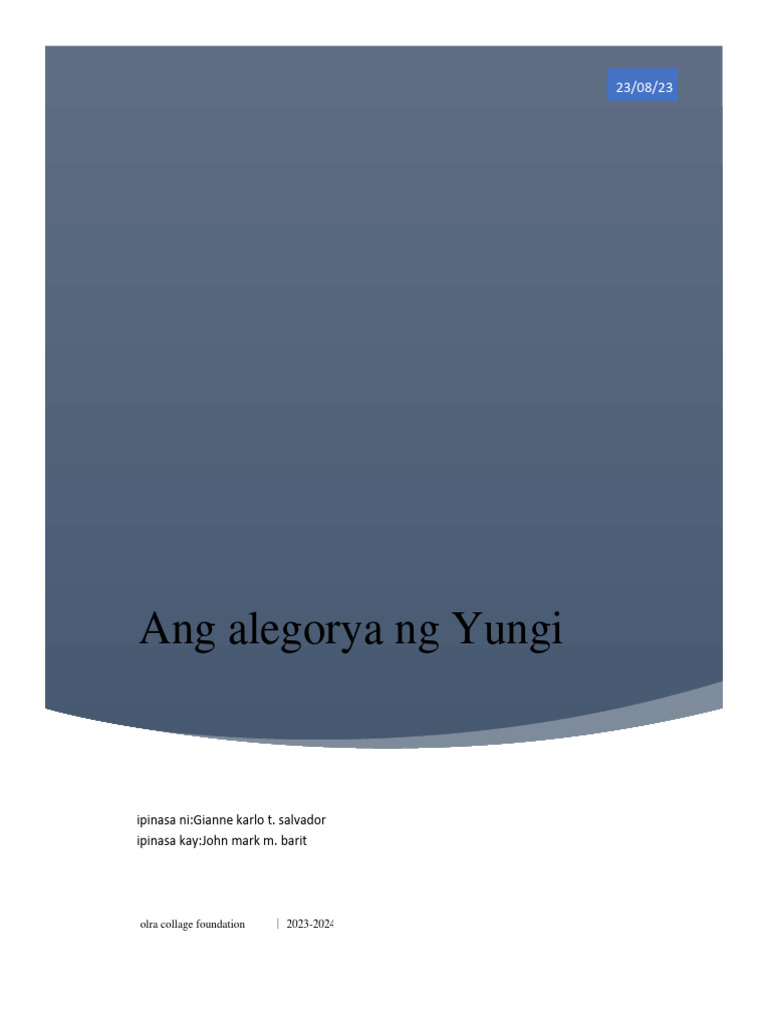 Ang Alegorya NG Yungib | PDF