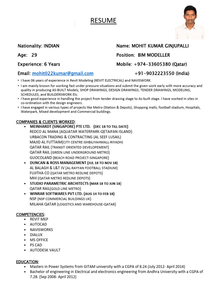 Mohit Kumar Ginupalli Resume | PDF