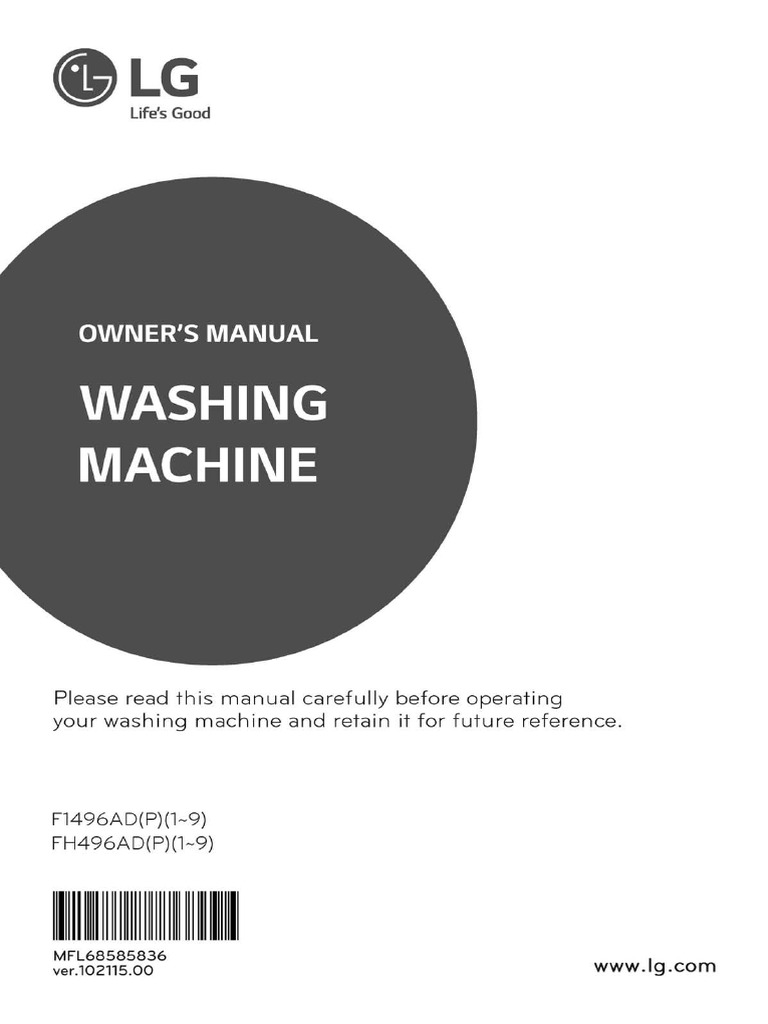 Manual Utilizare Masina de Spalat Si Uscat LG | PDF