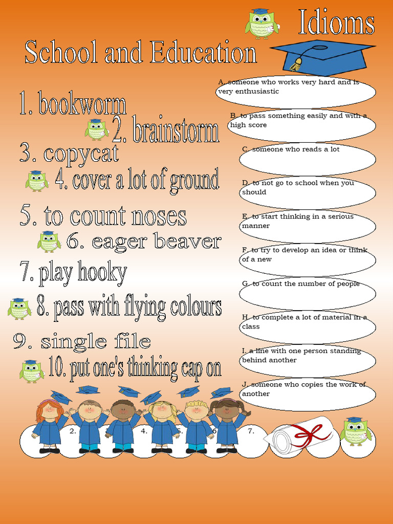 Idioms School Education | PDF
