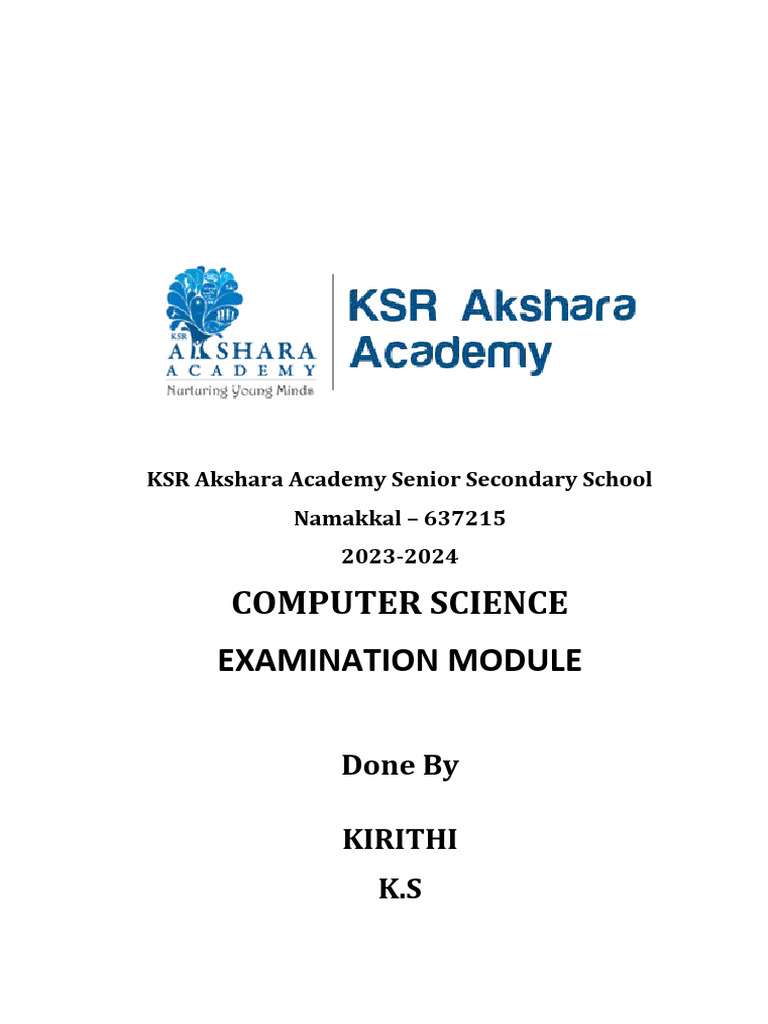 CS Project Examination Module System1 | PDF | Computers