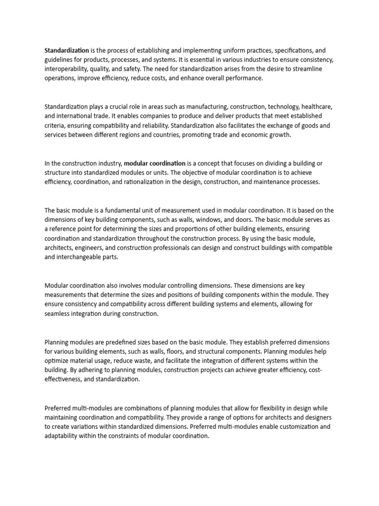 bmc module 3 modular coordination | PDF