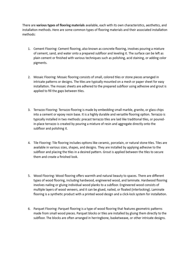 BMC 4th Module Flooring | PDF | Flooring | Tile