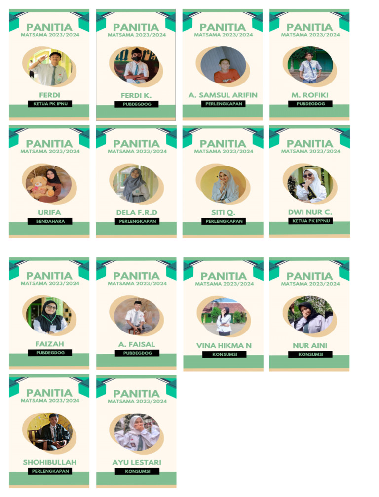 Kartu Panitia Matsama | PDF