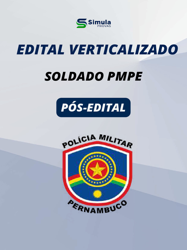 Edital Verticalizado PM PE (Soldado) - Pós-Edital 2023 | PDF | Direitos ... Edital Verticalizado PM PE (Soldado) - Pós-Edital 2023 | PDF | Direitos ...