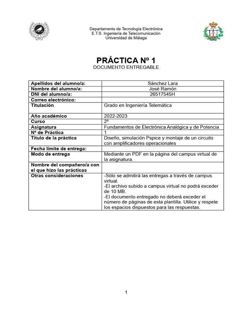 Diseño Y Simulación De Circuitos Con Amplificadores Operacionales Pdf