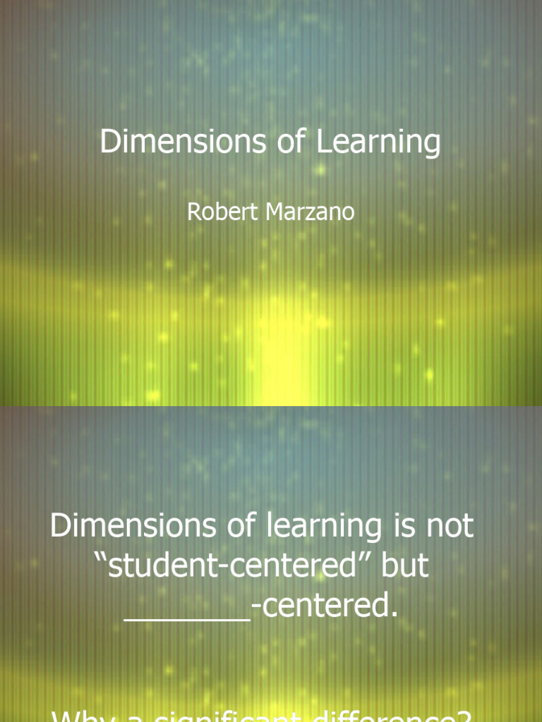 Dimensions of Learning | PDF