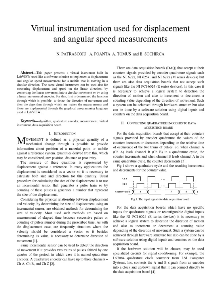 LabVIEW Virtual Instrument for Motion Measurement | PDF | Data Acquisition | Matrix (Mathematics)