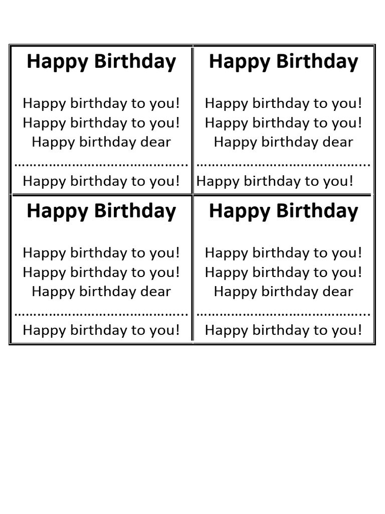 Happy Birthday | PDF