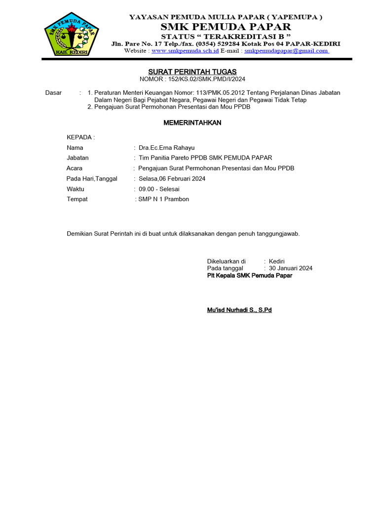 Lembar SPT Dan SPPD New | PDF